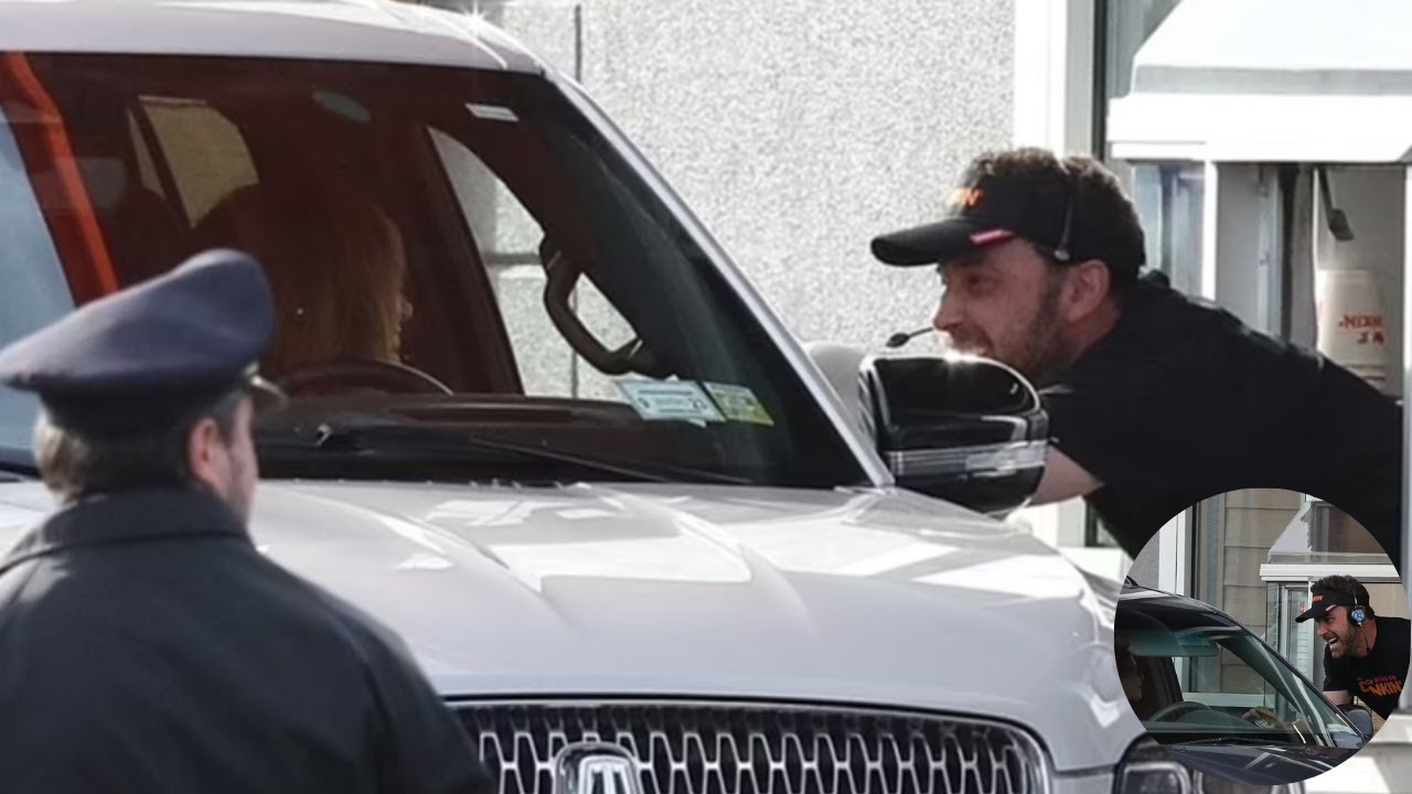 Ben Affleck perform duty as drive throw waiter he sold coffee to Jlo ...