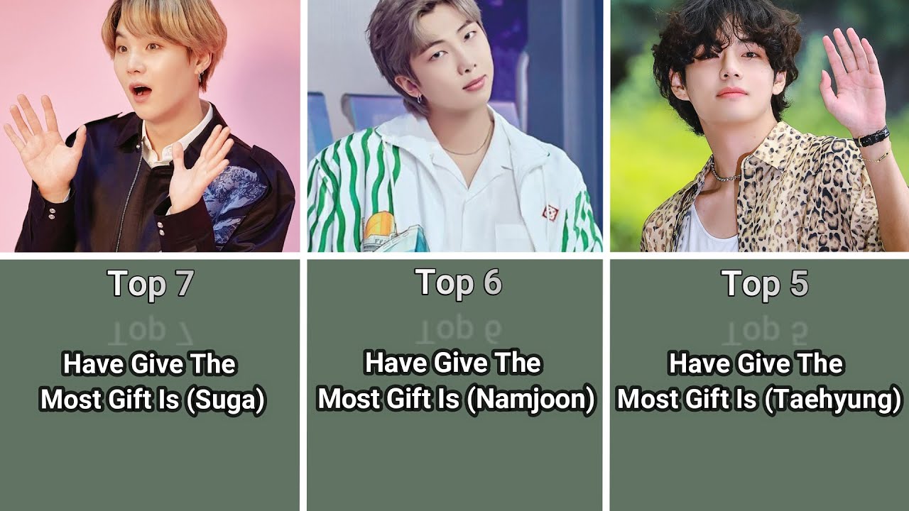 Top BTS Members Who Have Give The Most Gifts Since Debut Day! Trends ...