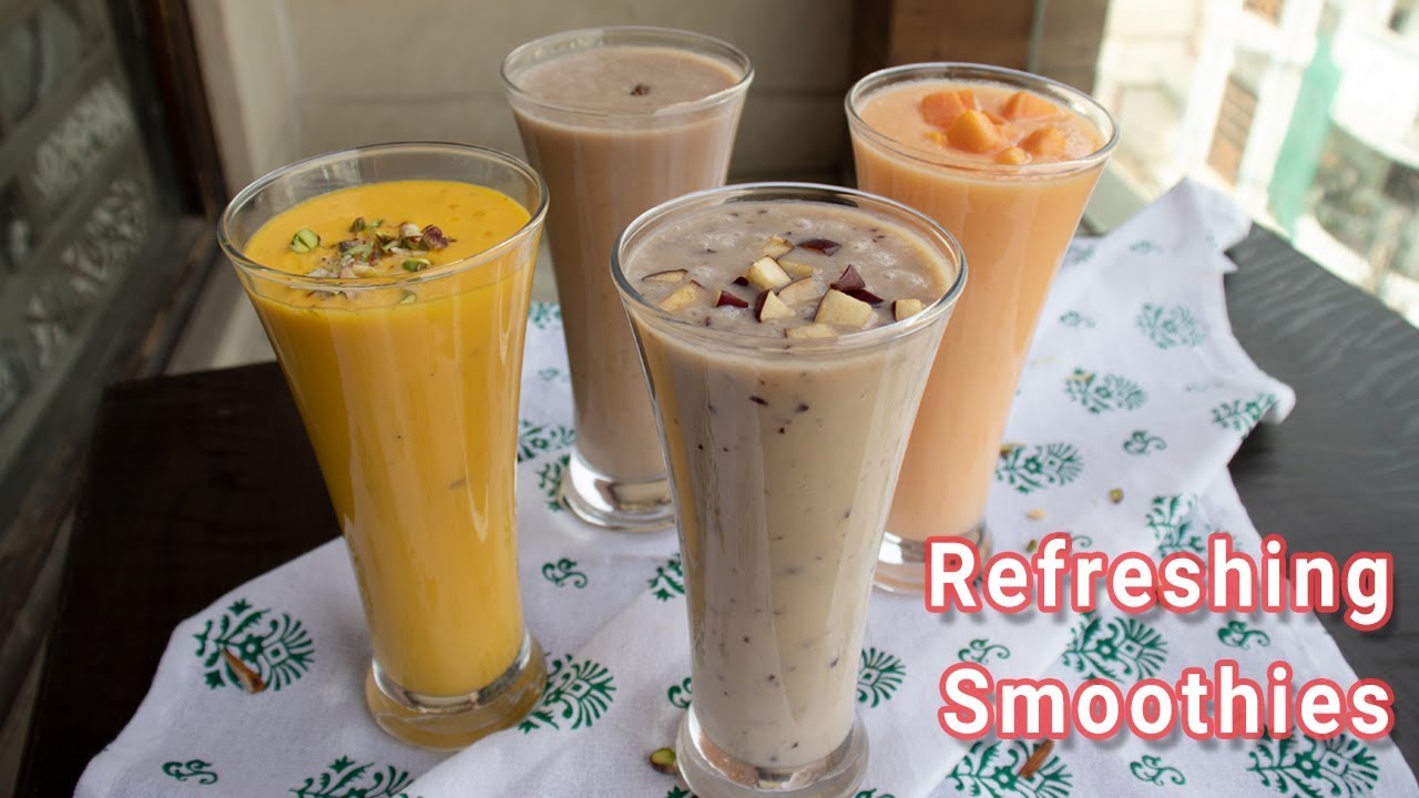 4 तरीके की स्मूथीस गर्मियों के लिए | 4 Refreshing Smoothies Recipes ...