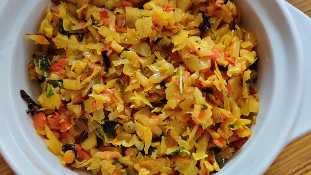 cabbage tomato curry || cabbage fry || easy cabbage curry for roti and ...