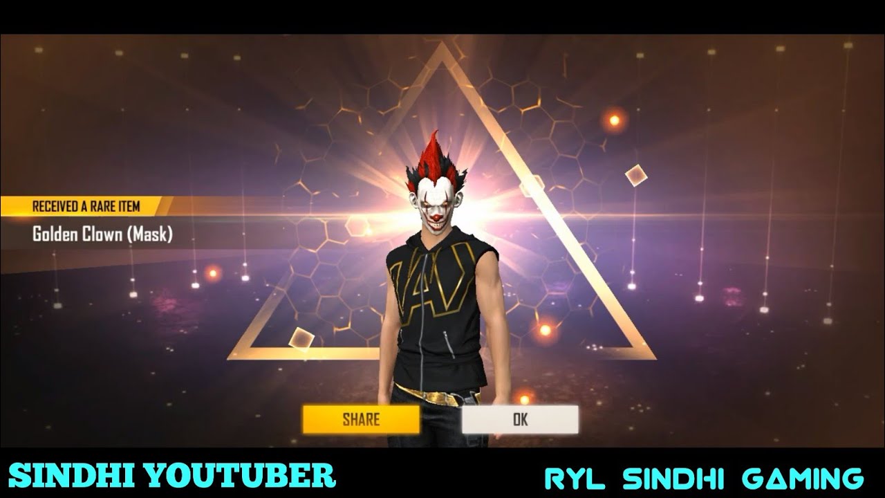 FREE FIRE GOLDEN CLOWN (MASK) -para SAMSUNG A3,A5,A6,A7,J2,J5,J7,S5,S6 ...