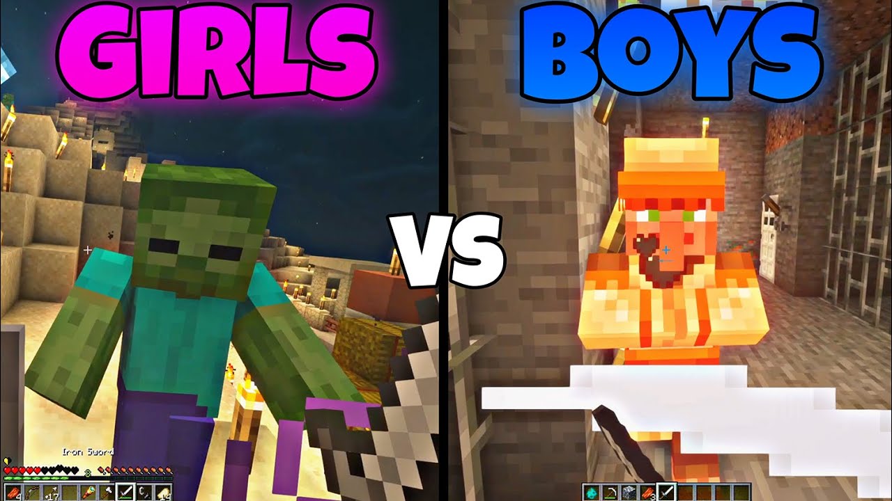How Boys VS Girls Playing Minecraft | Minecraft Funny Memes - YouTube