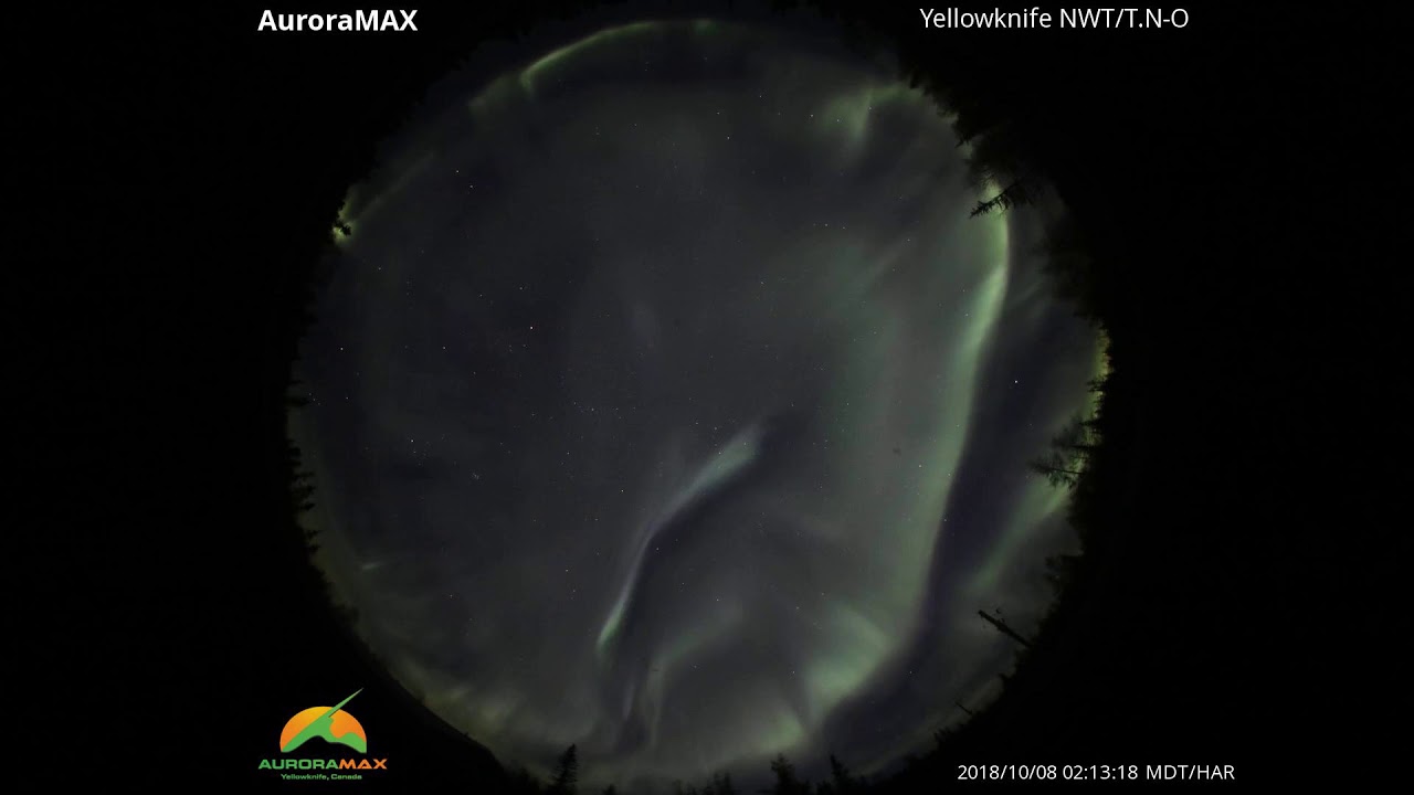 AuroraMAX: Northern Lights Timelapse 10/08/2018 - YouTube