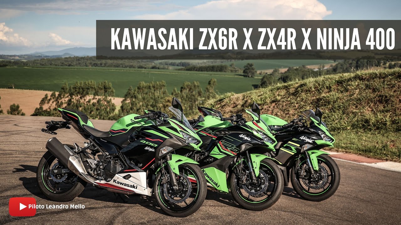 Comparativo Kawasaki Zx6R x ZX4R x Ninja 400 - YouTube