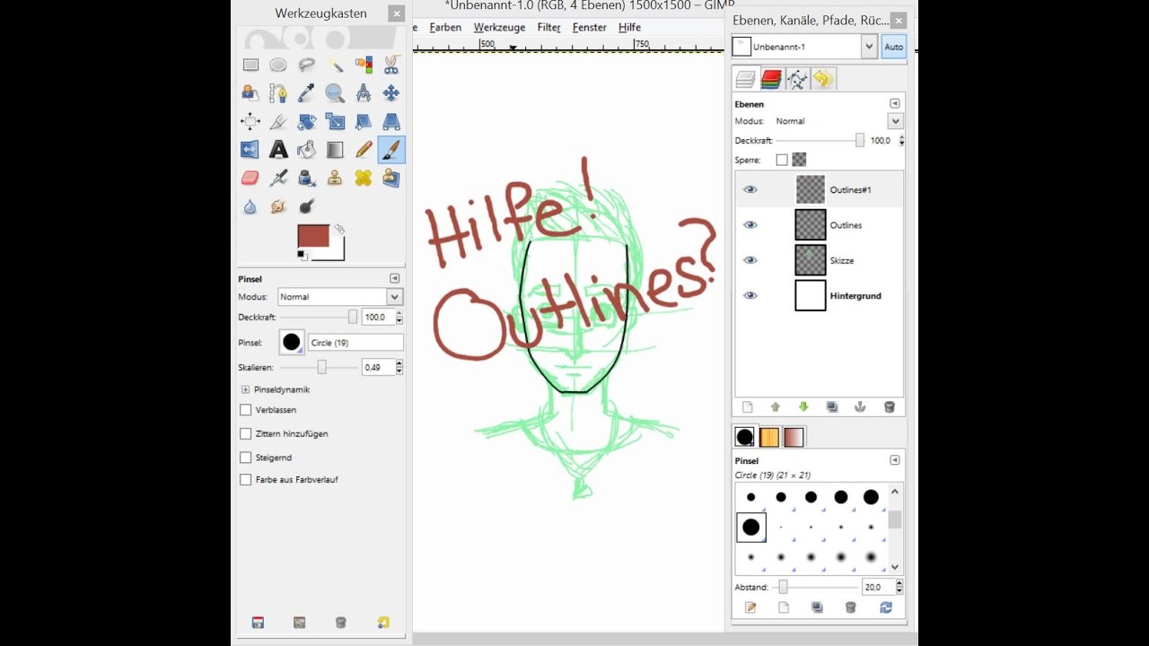 Gimp Outlines - YouTube