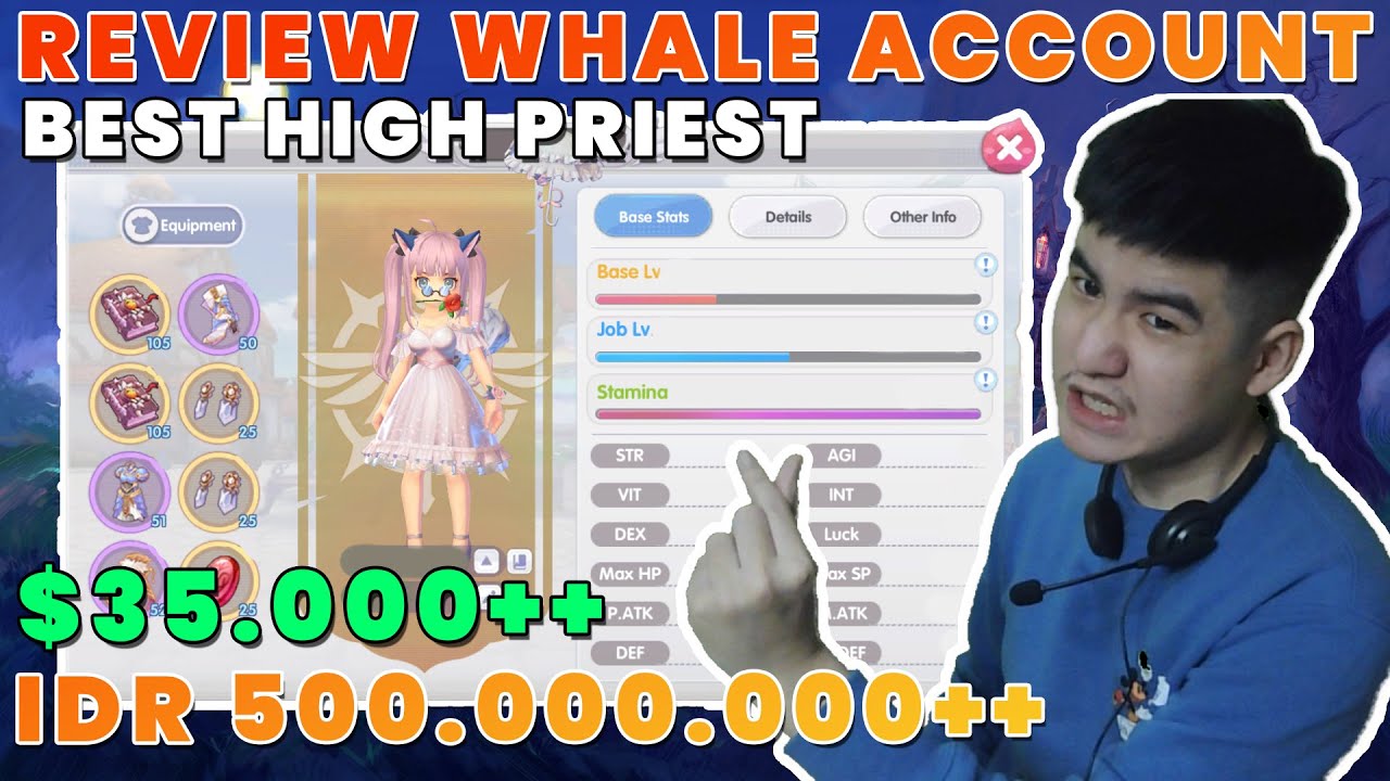 REVIEW WHALE ACCOUNT BEST HIGH PRIEST $35.000++ ROX Ragnarok X Next ...
