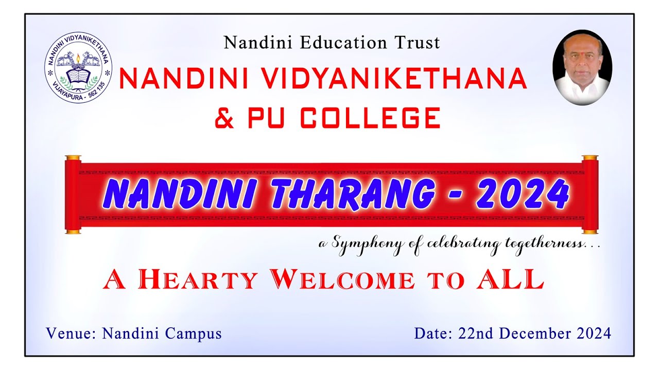 NANDINI VIDYANIKETHANA & PU COLLEGE *** NANDINI THARANG - 2024 - YouTube