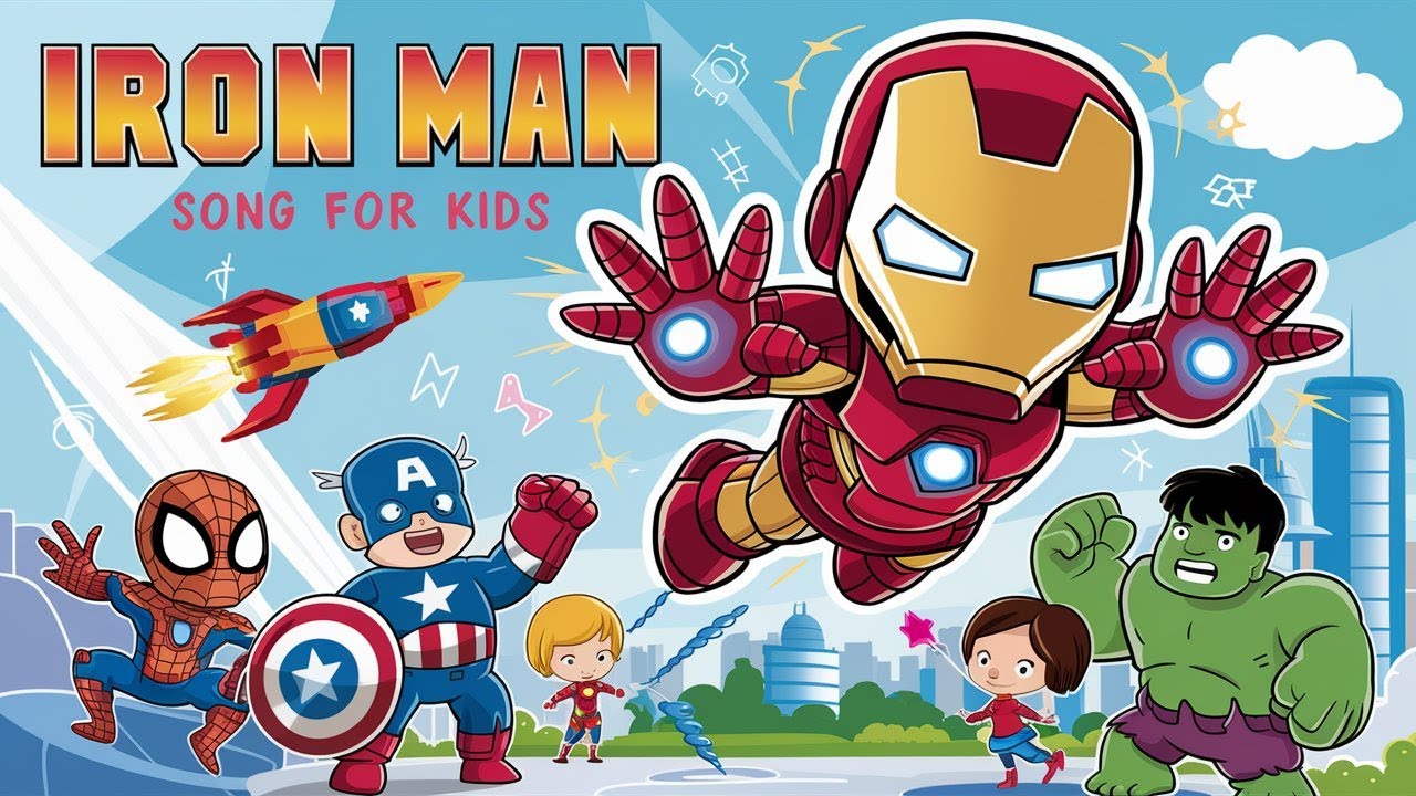 Iron Man Song for Kids | Fun & Energetic Superhero Song | Sing Along ...