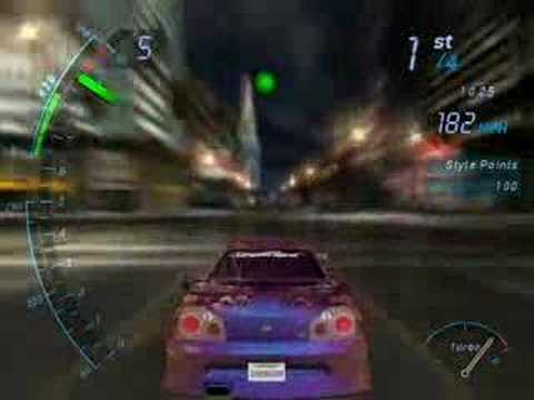 nfsu1 drag skyline run - YouTube