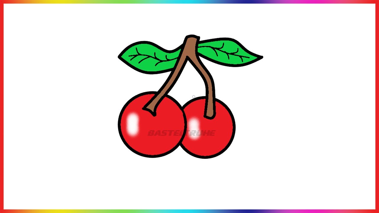 How to Draw Cherries - YouTube