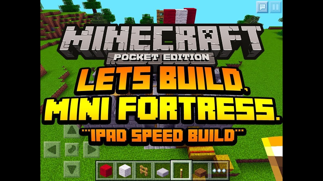 Minecraft PE - Lets Build a Mini Fortress - YouTube