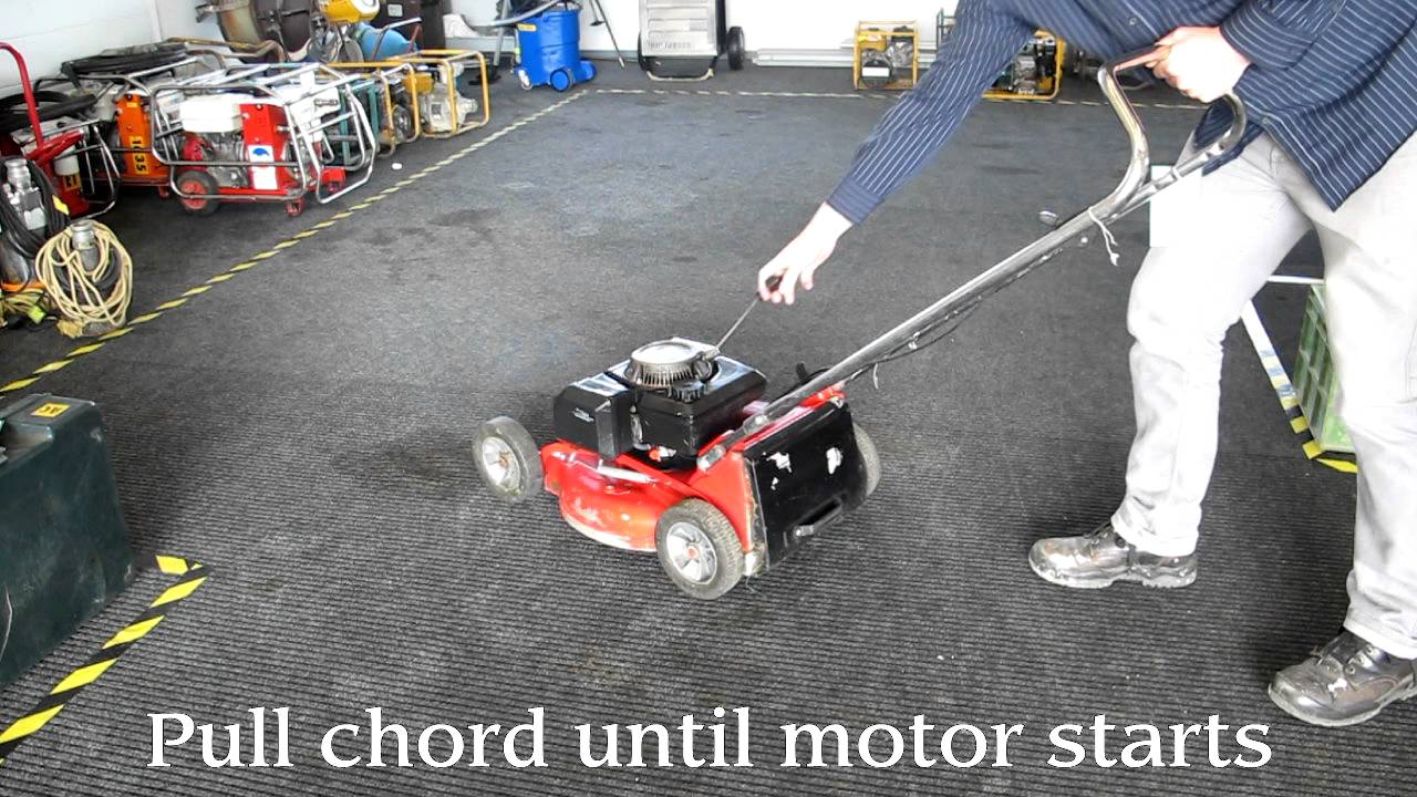 How to start a lawn mower - YouTube