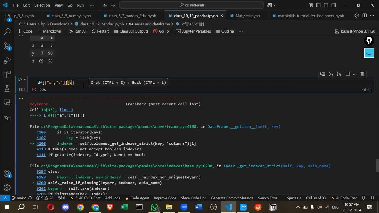 class 7 pandas basic functions - YouTube