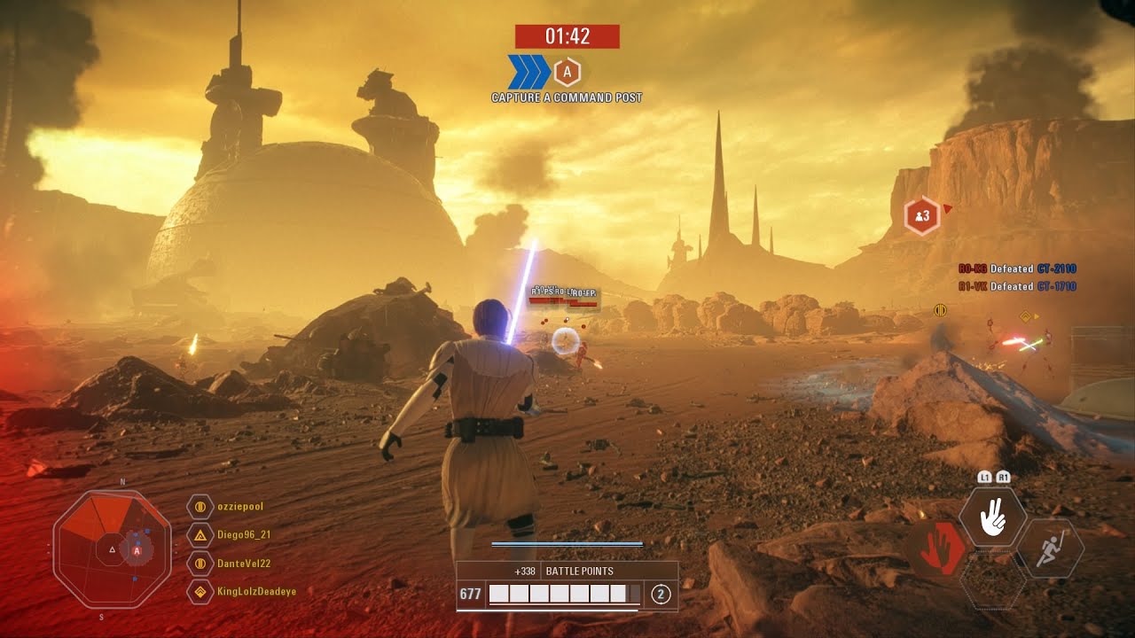 General Kenobi leads the assult on the Geonosis core ship - YouTube