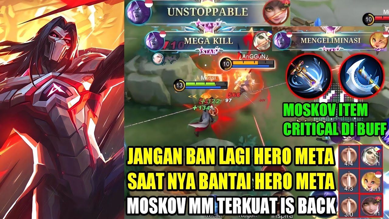 TOP GLOBAL MOSKOV vs HERO META, MOSKOV CRITICAL BUILD TERLALU KUAT DI ...