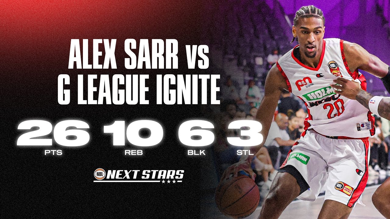 NBA Prospect Alex Sarr 26 PTS, 10 REB, 3 AST, 6 BLK, 3 STL vs G League ...