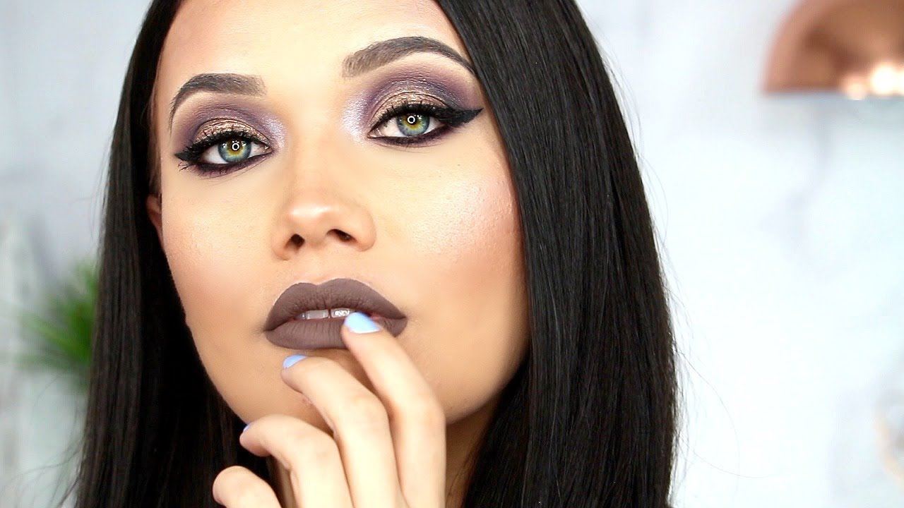 Cool Toned Purple Smokey Eye Makeup Tutorial - YouTube