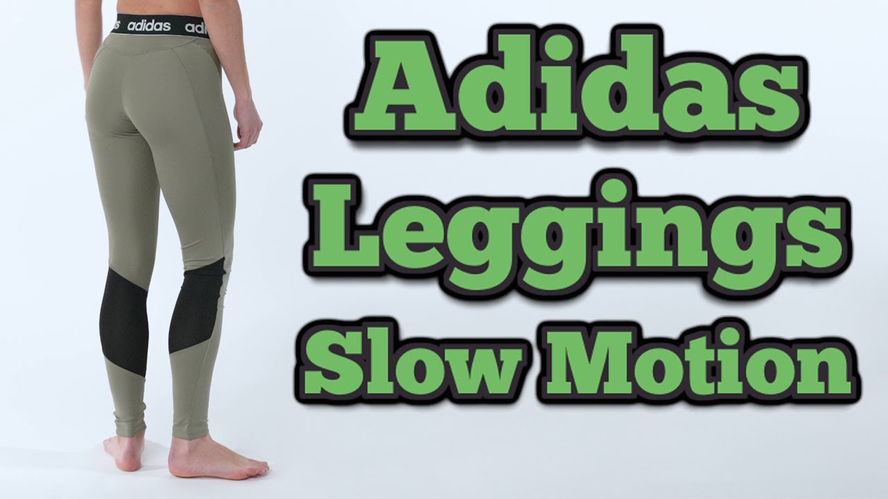 Adidas Fitness Leggings - 4k Try on + slow motion - YouTube