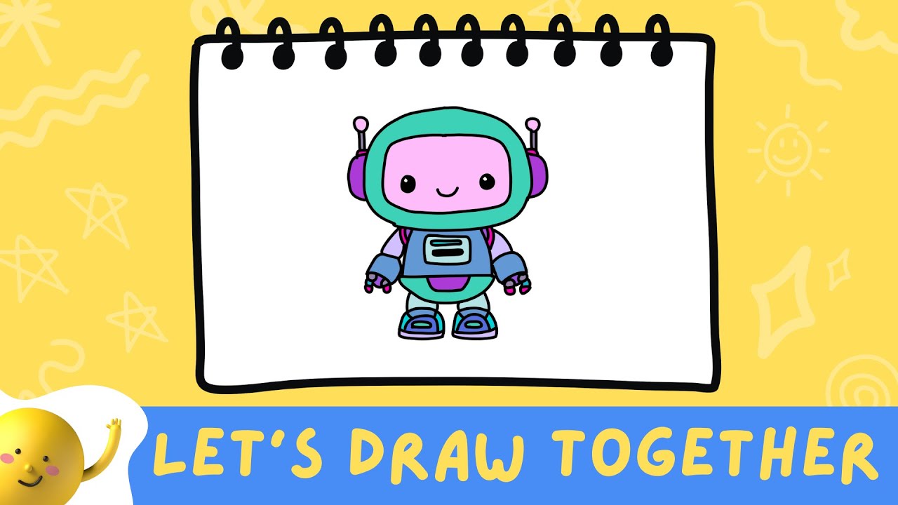 How to Draw a Cute Robot Girl 🤖 | Easy Drawing for Kids | Rowbee ...