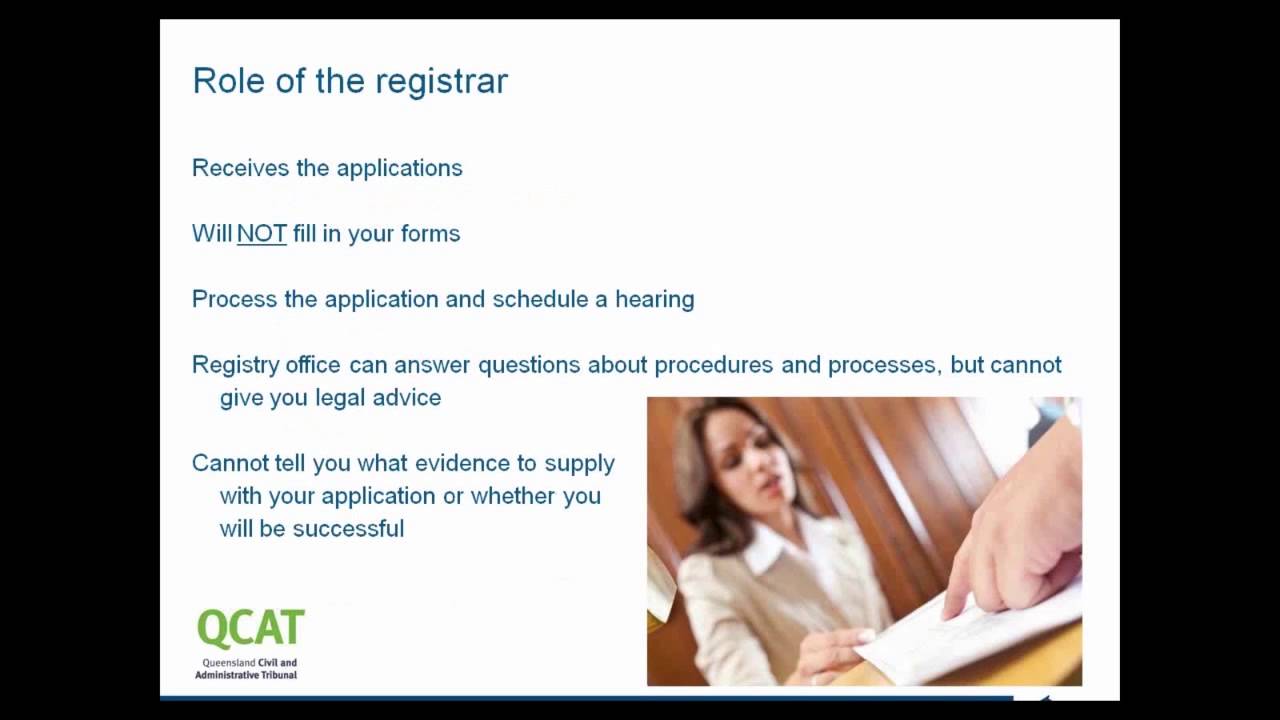 RTA Open house webinar series: QCAT - "The tribunal" with QCAT guest ...