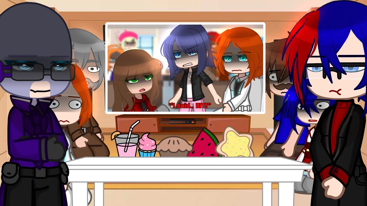 ADULTS reacts to Sleepy and Stressed Marinette (I said.. SIT ...