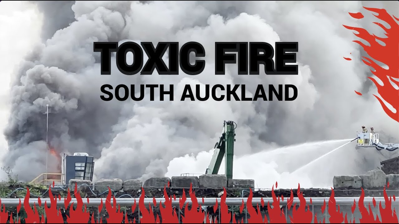 TOXIC FIRE - South Auckland - SIMS Scrap Metal - Filmed in 4K - YouTube