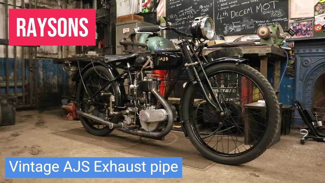 Vintage AJS Exhaust pipe - Hand made using the Sand Bending technique ...
