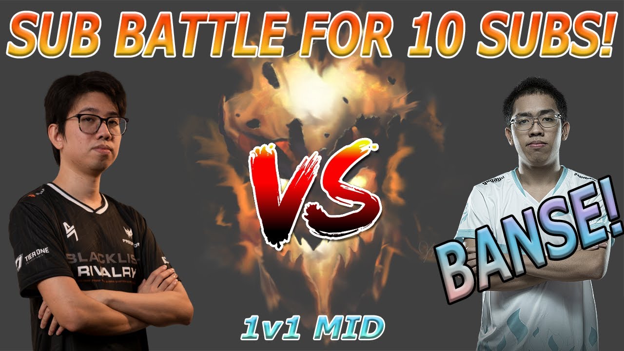 Kuku vs Yowe - 1v1 MID SUB BATTLE for 10 subs! (PART 2: BANSE) | Kuku ...