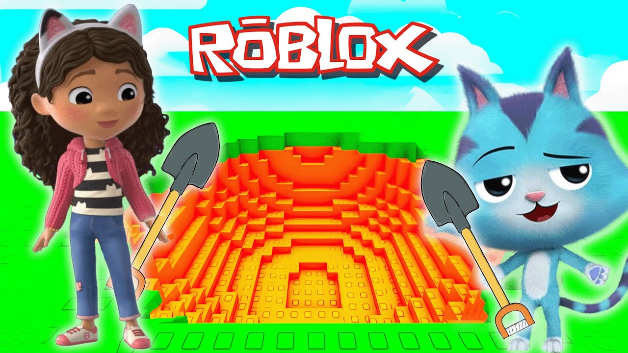 Gabby Play Dig To Earth's CORE in Roblox! - YouTube