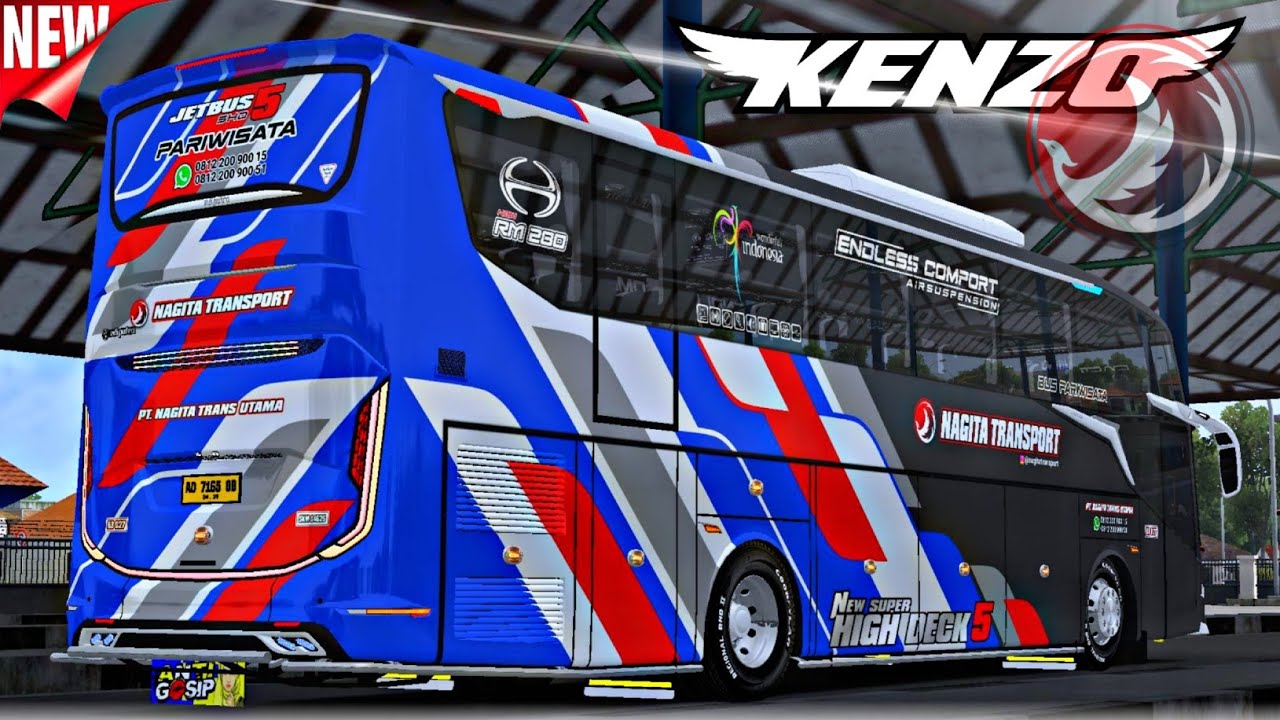 NEW STYLE MOD BUSSID TERBARU JETBUS 5 NAGITA TRANSPORT KENZO - YouTube