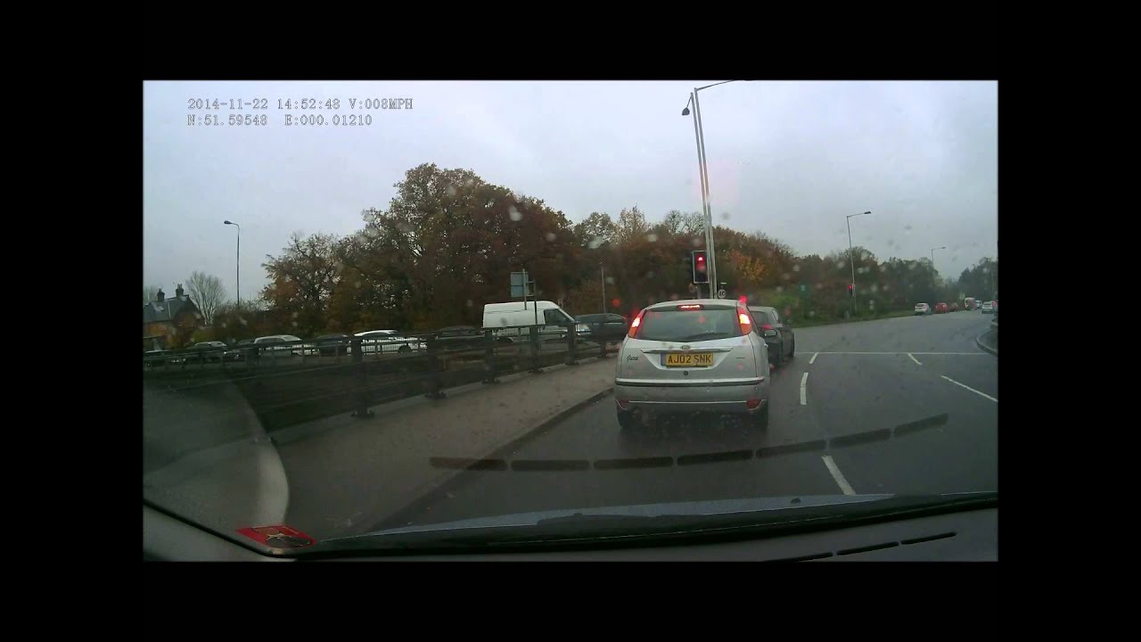 Car Crash On Roundabout - YouTube