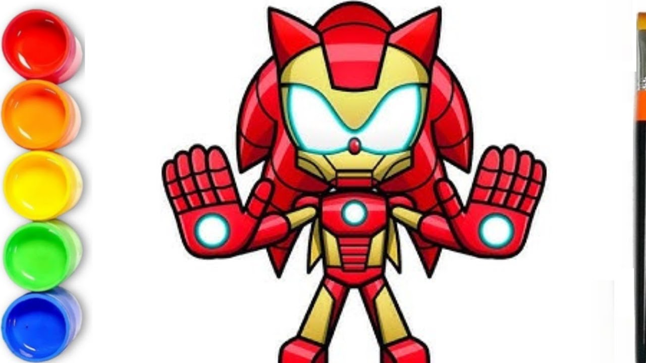 How to Draw Sonic Iron Man Man | Sonic Drawing, Coloring, Painting For ...