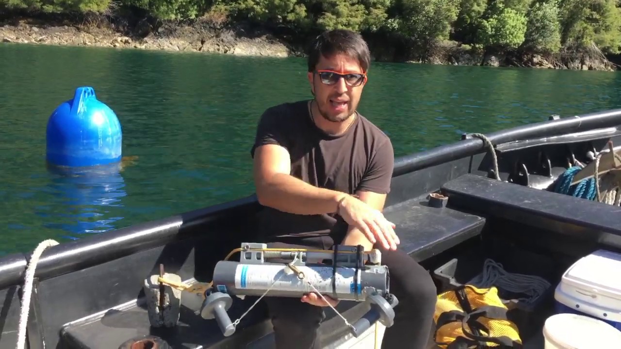 Muestreando con botella Niskin (español) - YouTube
