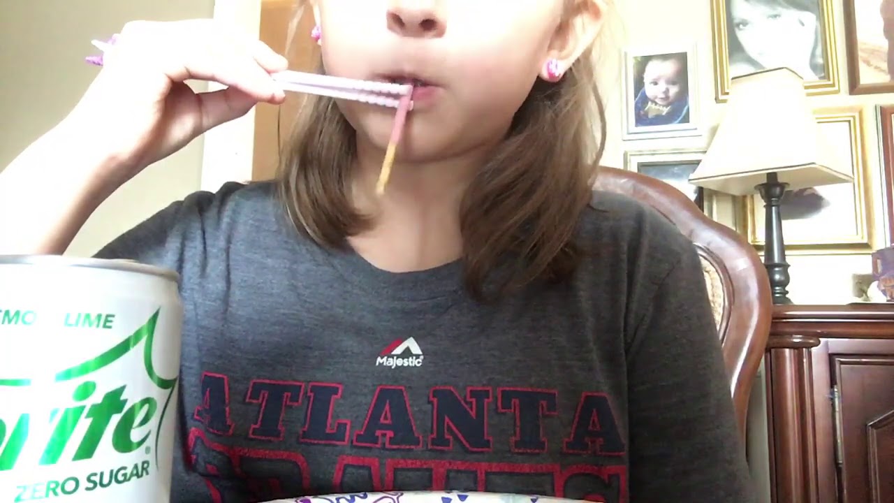 Eating picky sticks with unicorn chopsticks! - YouTube