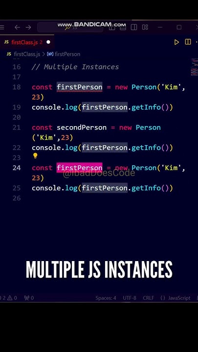 😀😀 Javascript Oop Creating Multiple Instances In Js Es6 Shorts Javascript Programming