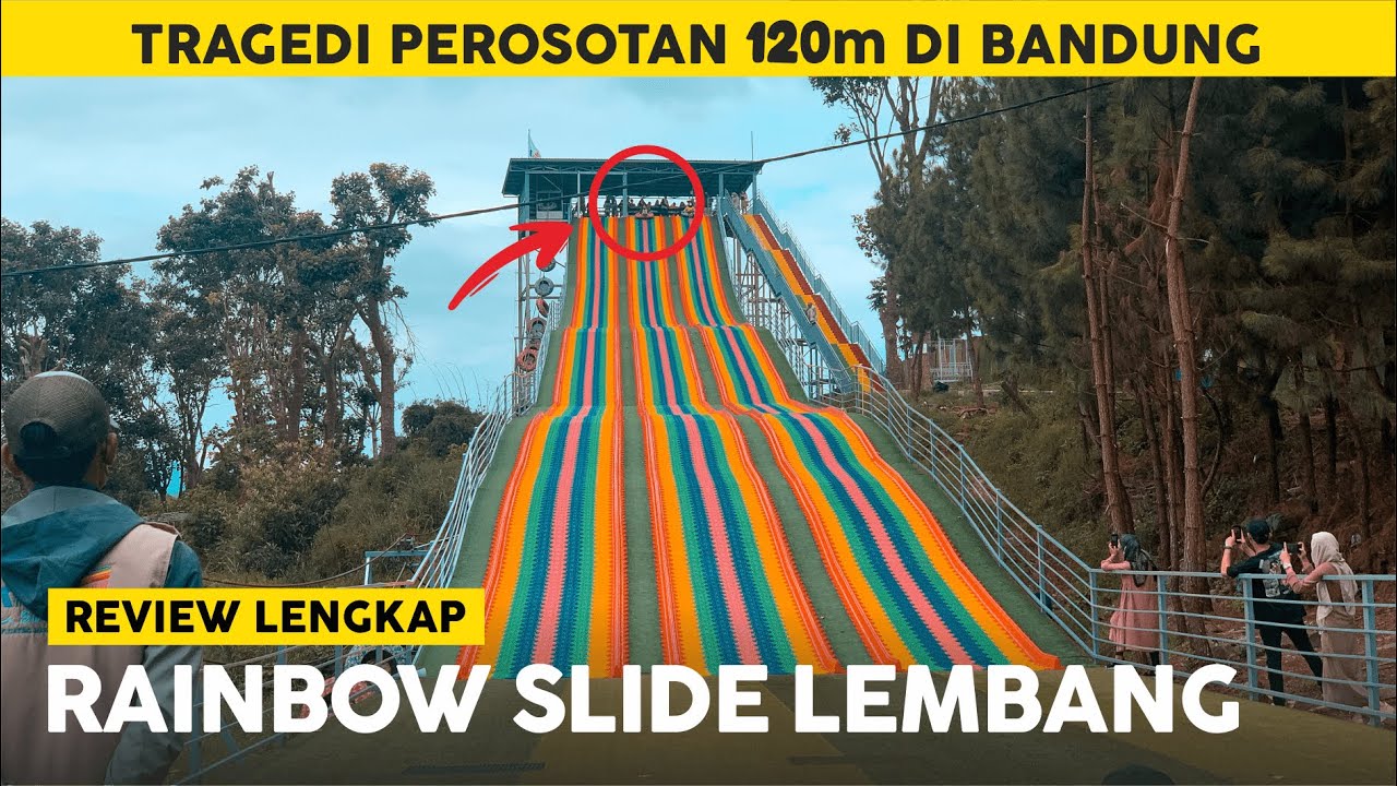 RAINBOW SLIDE LEMBANG, WISATA PEROSOTAN TERBARU DI BANDUNG FLOATING ...