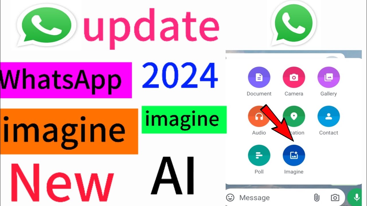 WhatsApp image generate AI||WhatsApp imagine update 2024||WhatsApp New ...