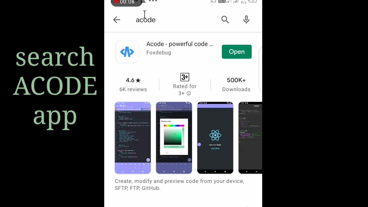 Basic introduction of acode App and Html of your phone | best code ...