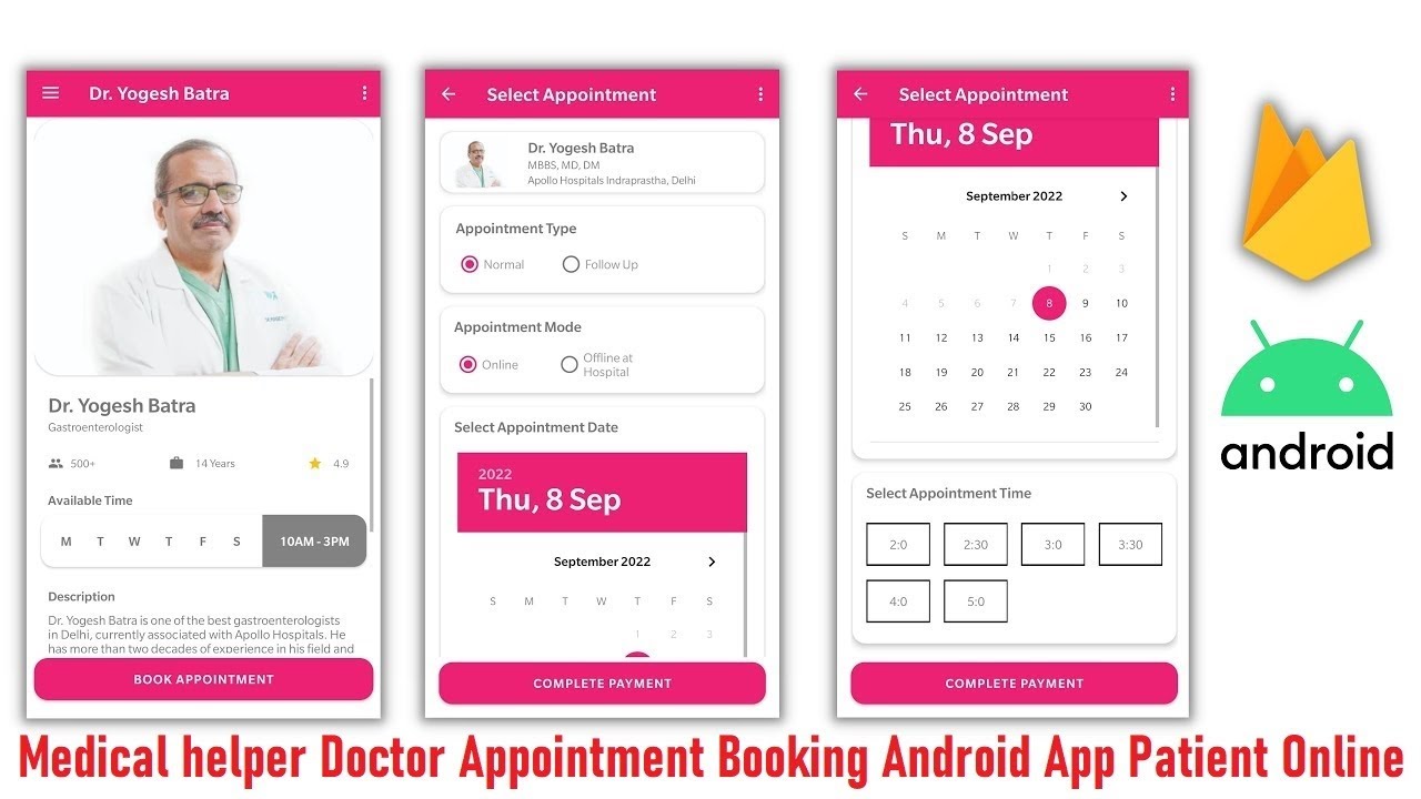 Medical Helper | Online Doctor Booking Application Project with Source ...