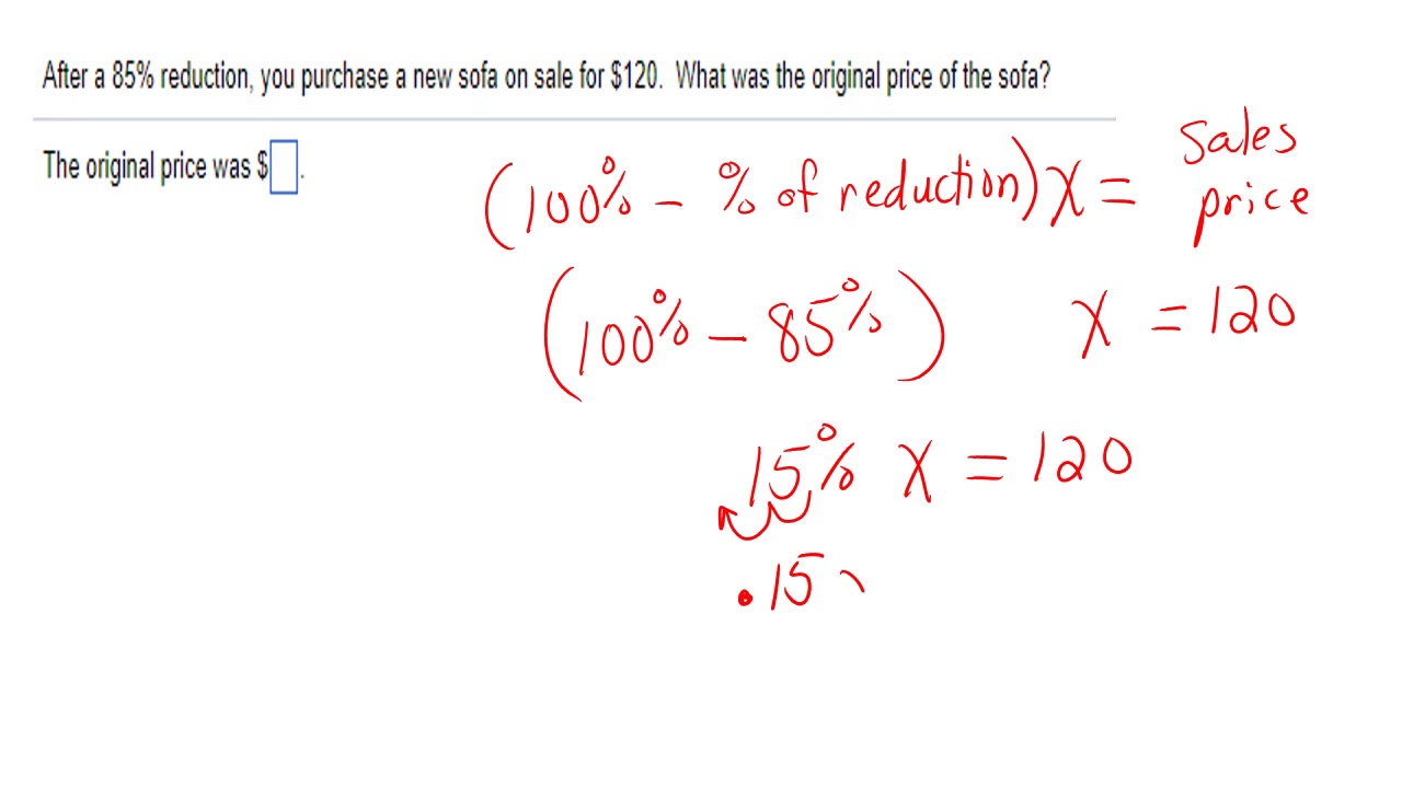 Solving Applications Price Reduction - YouTube