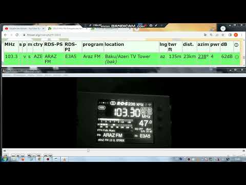 FM DX Baku - 251024 - 103.3 Araz FM (AZE) Baku/Azeri TV Tower (bak) 4kW 23km