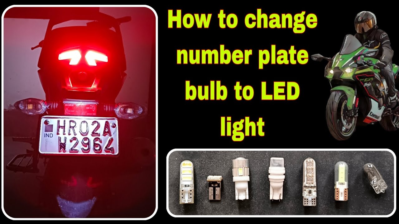How to change number plate bulb to LED light | change number plate ...