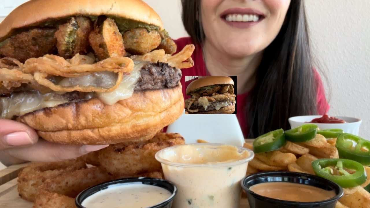 ASMR *RED ROBIN’S LMTD TIME JALAPENO HEATWAVE BURGER (EATING SOUNDS ...