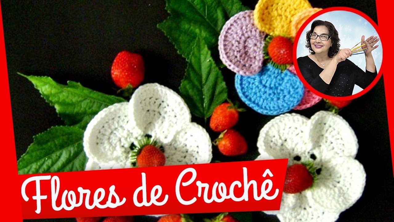 COMO FAZER ESSA LINDA FLOR DE CROCHE - PARTE 1 - FLORES EDINIR CROCHE ...