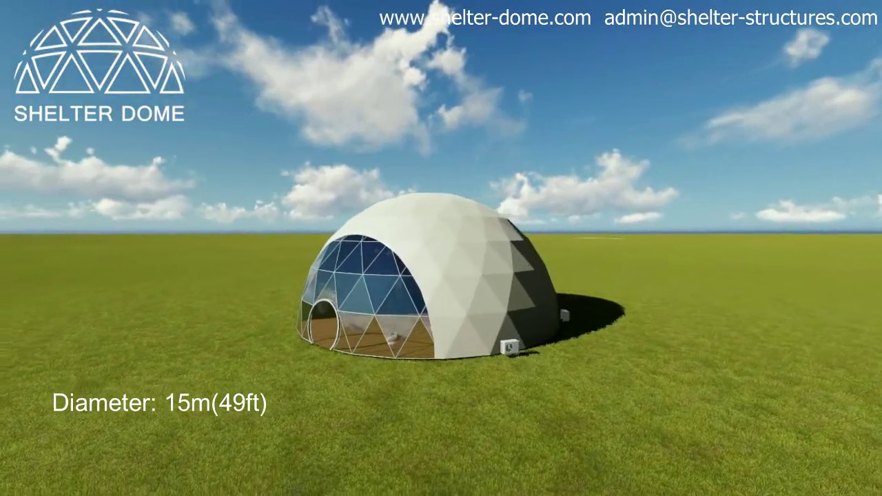 3D Animation of Shelter Geodesic Dome Tent - Model View - YouTube