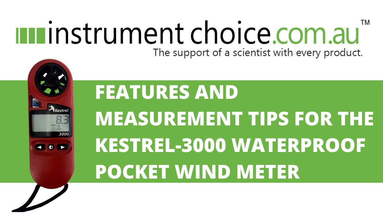Features and Measurement Tips for the Kestrel-3000 Waterproof Pocket ...