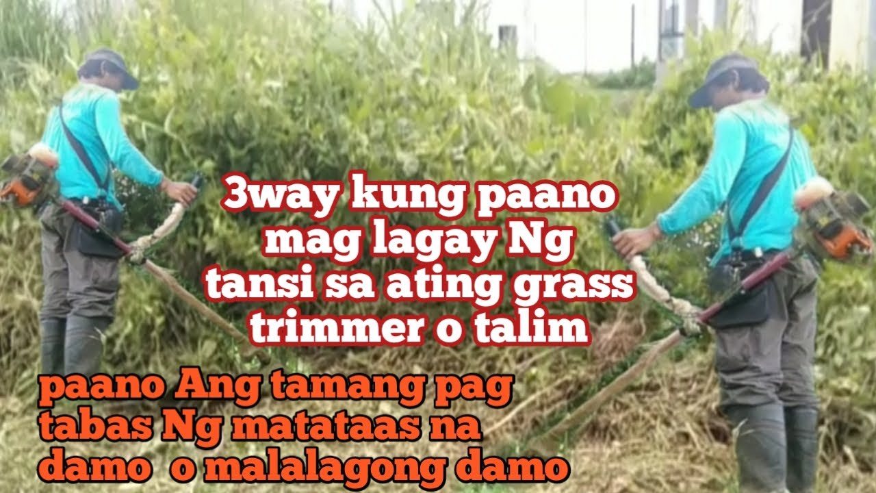 3way kung paano mag lagay Ng tansi o nylon grass trimmer - YouTube