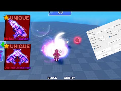 Nebula Blaster + Dual Nebula Blasters auto clicker (Showcase) 1V1 -Blade Ball - YouTube