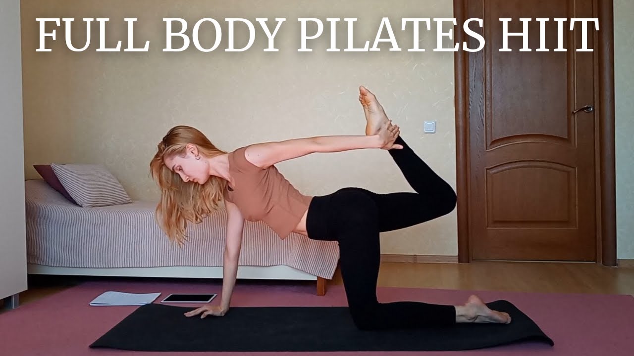 20 MIN FULL BODY PILATES HIIT // Tone and Lengthen Your Body // At Home ...