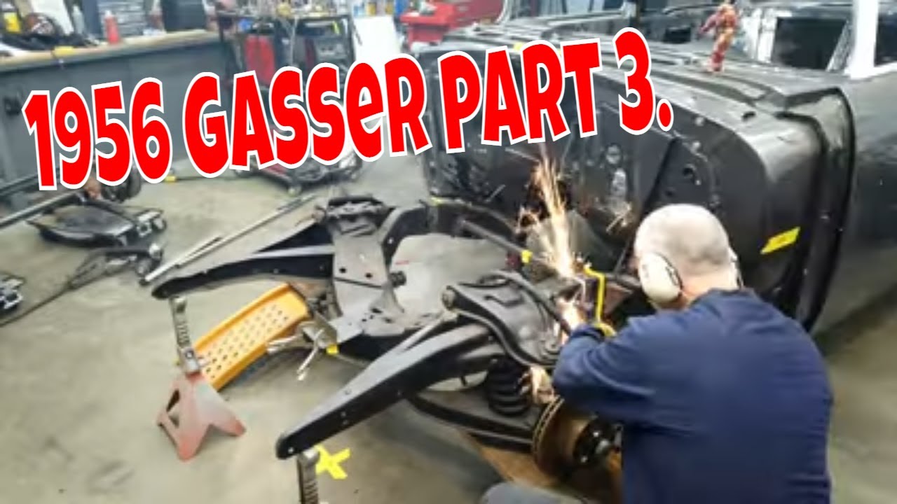 1956 Chevy gasser build. Part 3. Frame cutting. - YouTube
